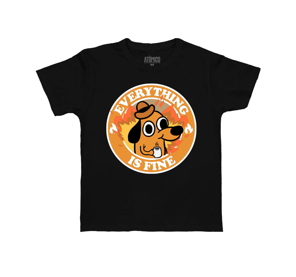 Everything is Fine - Playera NIÑO Meme – Atómico